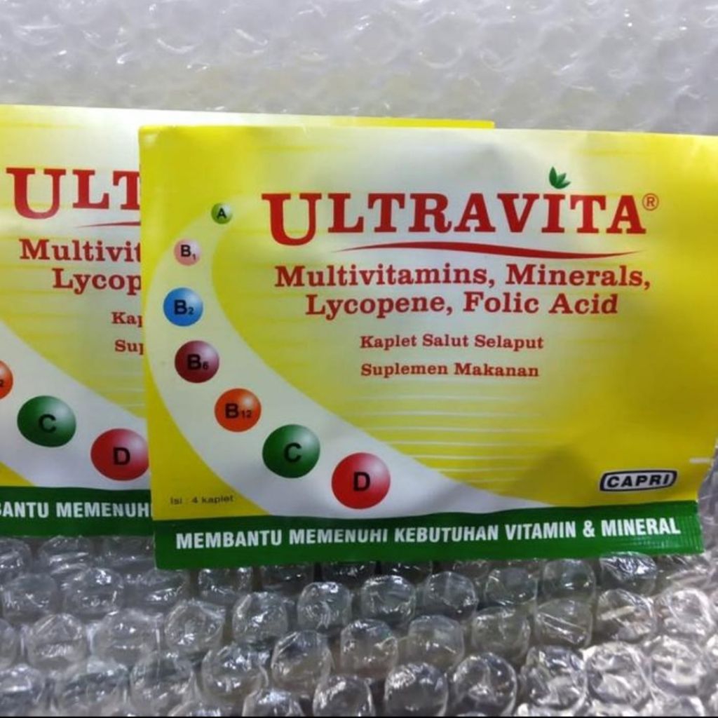 Jual ULTRAVITA MULTIVITAMIN DAN INERAL STRIP 4 TABLET | Shopee Indonesia