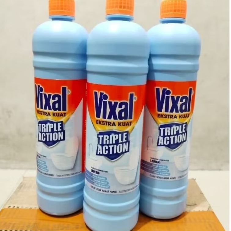 Jual [Paket 2 Botol] Vixal 750ml triple action Pembersih porselen kamar ...