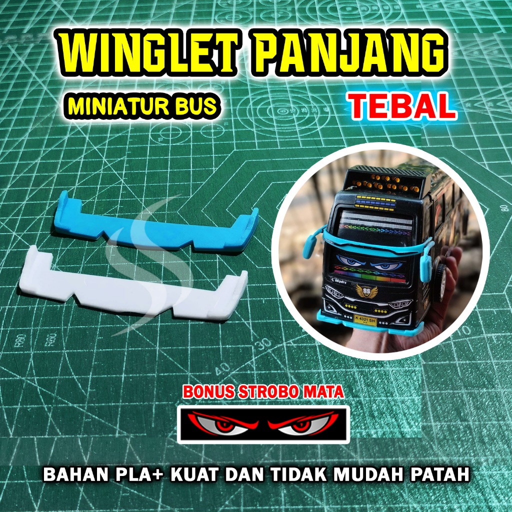 Jual WINGLET PANJANG Miniatur bus / Winglet miniatur Bus Plastik ...