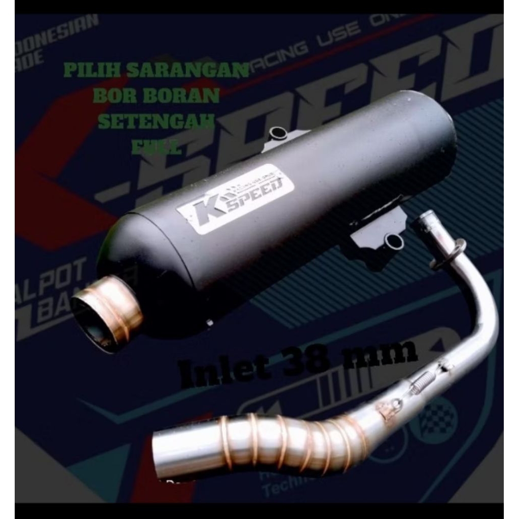 Jual KNALPOT STANDAR RACING Matic type luster shijiro INLET 38 pnp ...