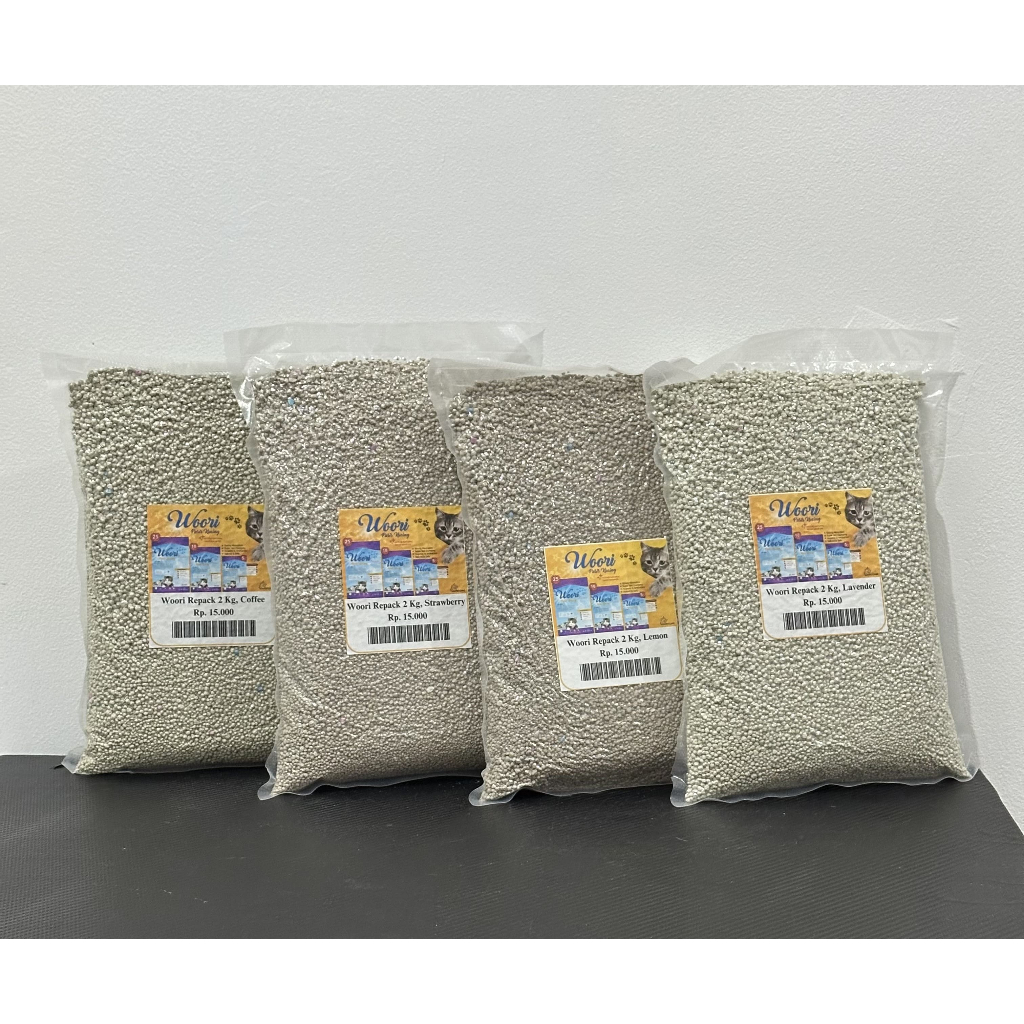 Jual Pasir Kucing Woori Bentonite 2kg Repack - Coffee, Strawberry ...