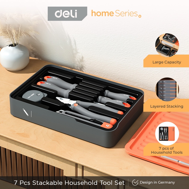 Jual Deli Tools Home Series Art Household Tools Set / 6pcs DIY Tools ...