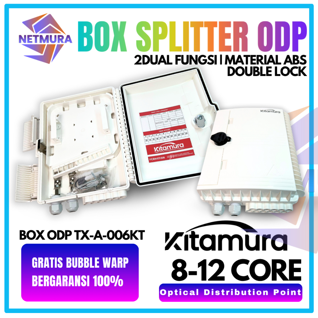 Jual ODP 12 CORE DOUBLE LOCK ODP Bahan ABS Tebal | ODP TIANG 8/12 CORE ...