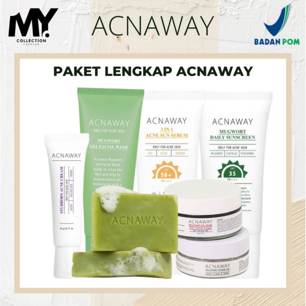 Jual [LANGSUNG KIRIM] ACNAWAY Produk Facial Wash | Gel Mask | Gel Moist ...