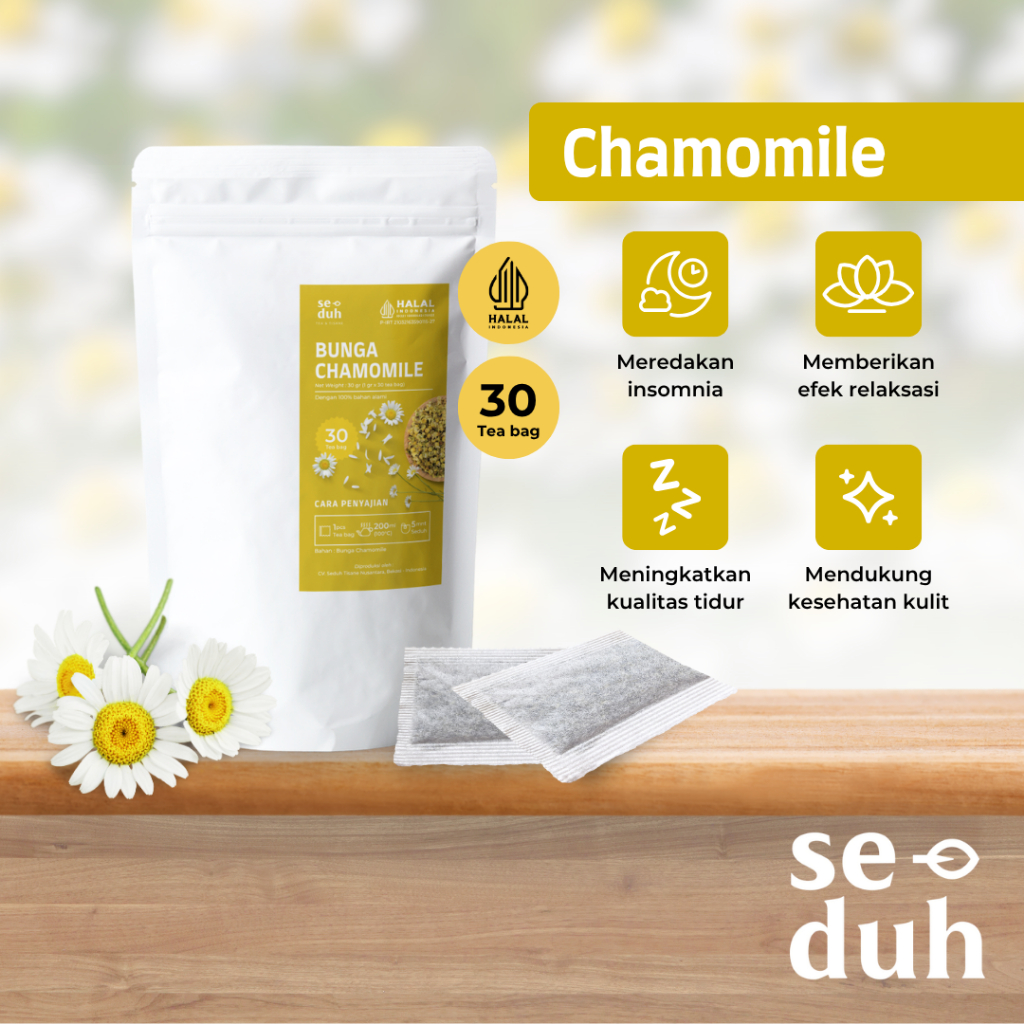Jual Teh Bunga Kamomil / Chamomile Flower Tea isi 30 Tea Bag | Shopee ...