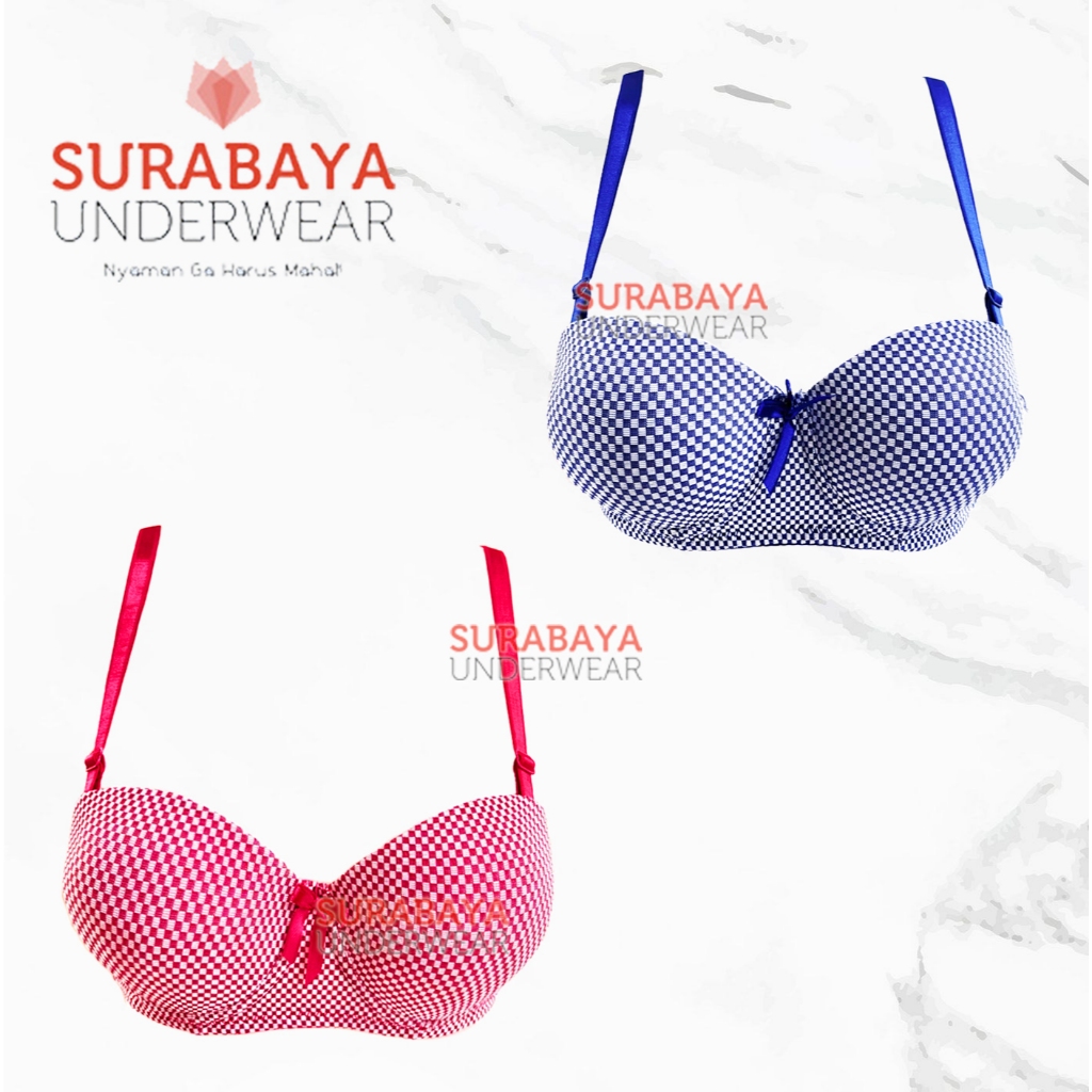 Jual PUSH UP BRA / BH BERKAWAT MOTIF KOTAK KOTAK BUSA TEBAL | Shopee ...