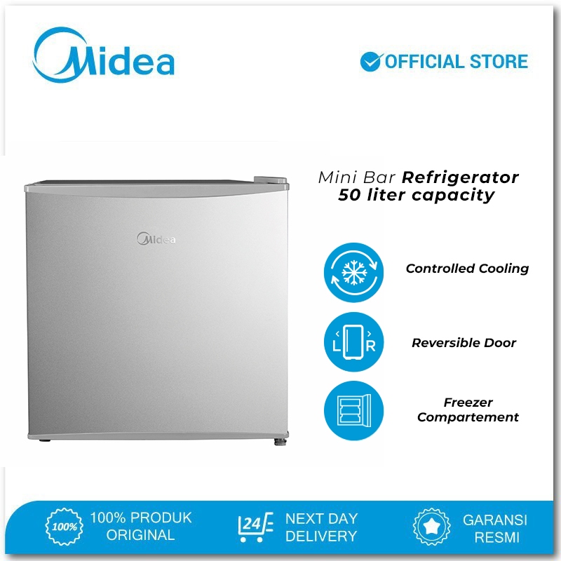 Jual Midea Kulkas Mini Bar MDRD86FGG50ID Kapasitas 50 Liter Mini Bar ...