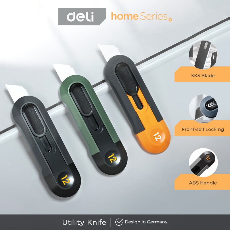 Jual Deli Tools Home Series Mini Extenable Knife/ Cutter SK5 Blade ABS ...