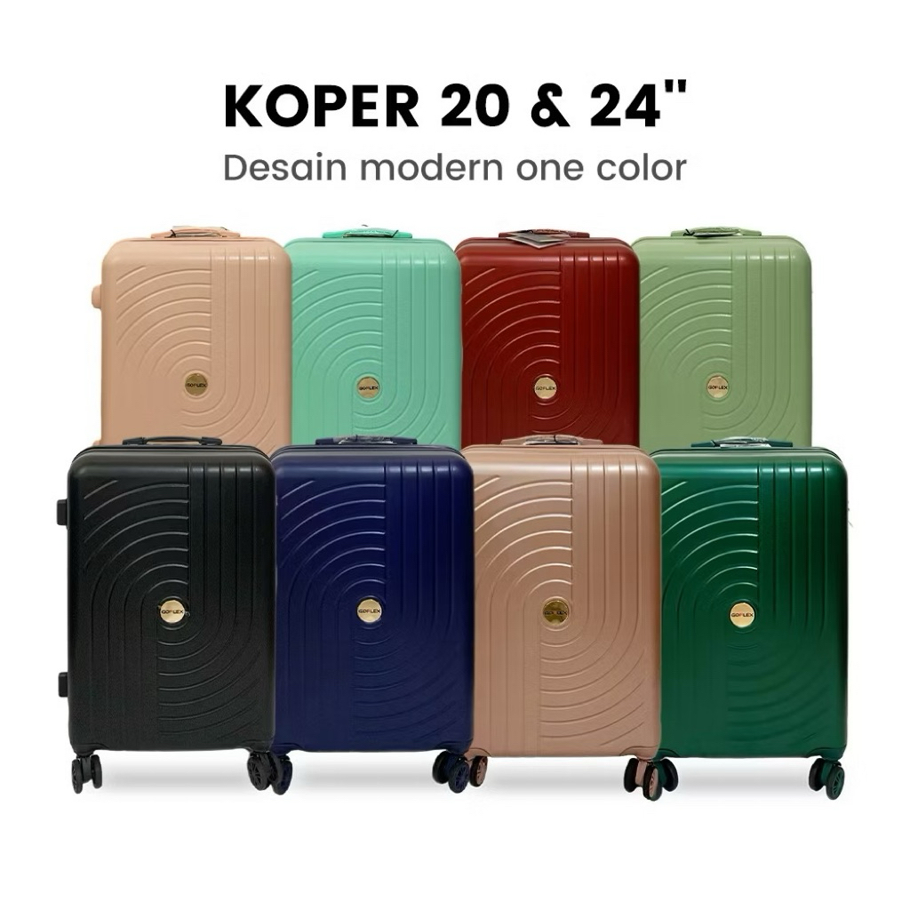 Jual Koper Goflex Premium 20 Inch 24 Inch ABS ONE COLOR TSA lock Kabin ...
