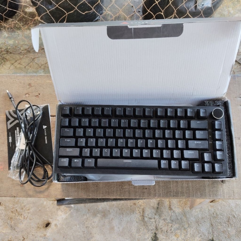 Jual Keyboard Mechanical AJAZZ AK820 Monochrome Red Switch Swappable ...