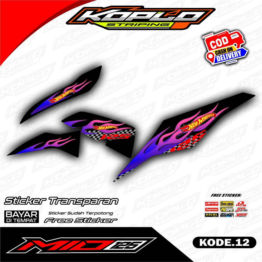 Jual Stiker Transparan Mio M3 ( Keren ) Sticker Striping Variasi Yamaha ...