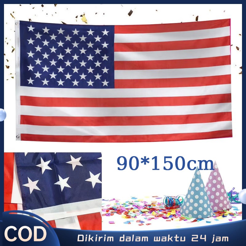 Jual 150cm X 90cm America Flag Bendera America Flag Bendera Usa ...