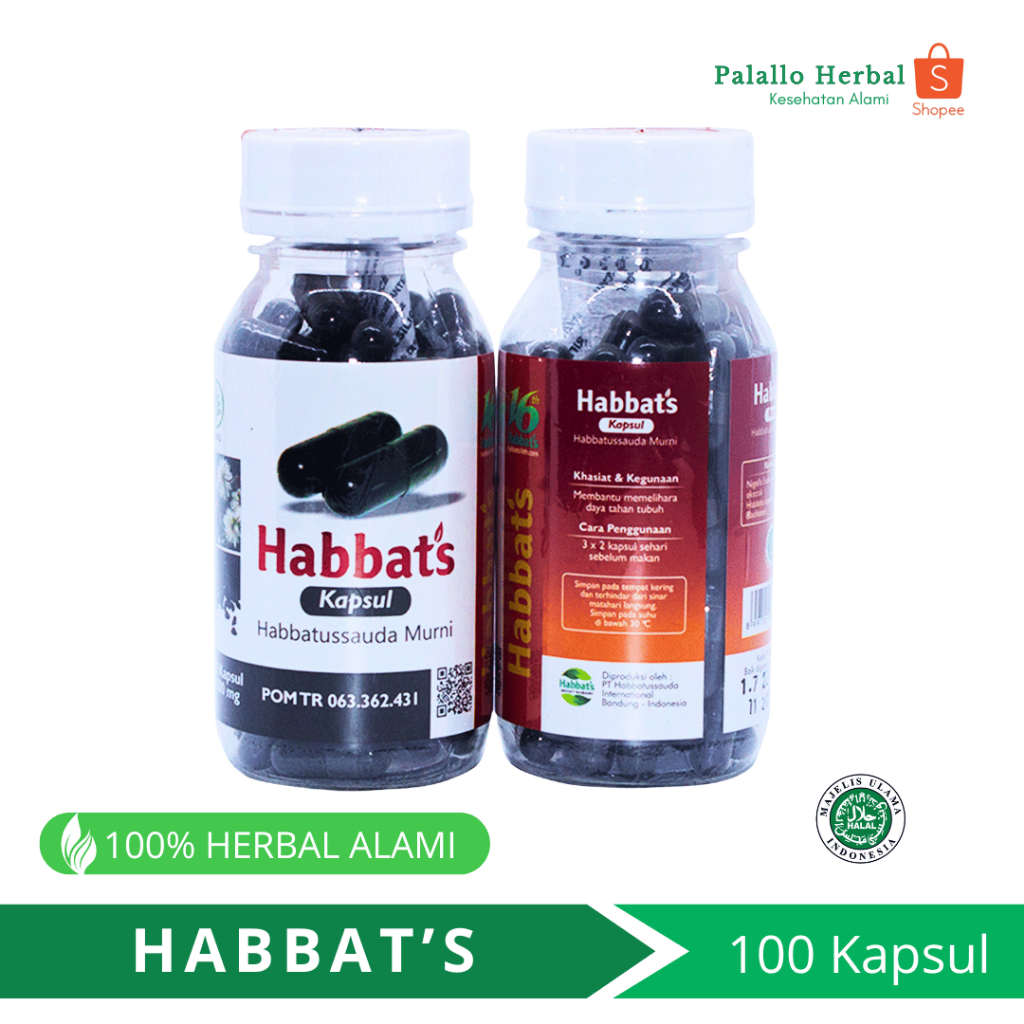 Jual Habbats Habbatussauda Murni Serbuk 100 Kapsul Habbat's jintan ...
