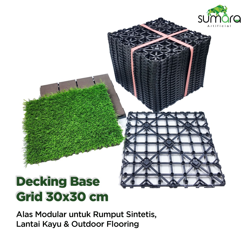 Jual Decking Base Grid 30x30 cm – Alas Modular untuk Rumput Sintetis ...