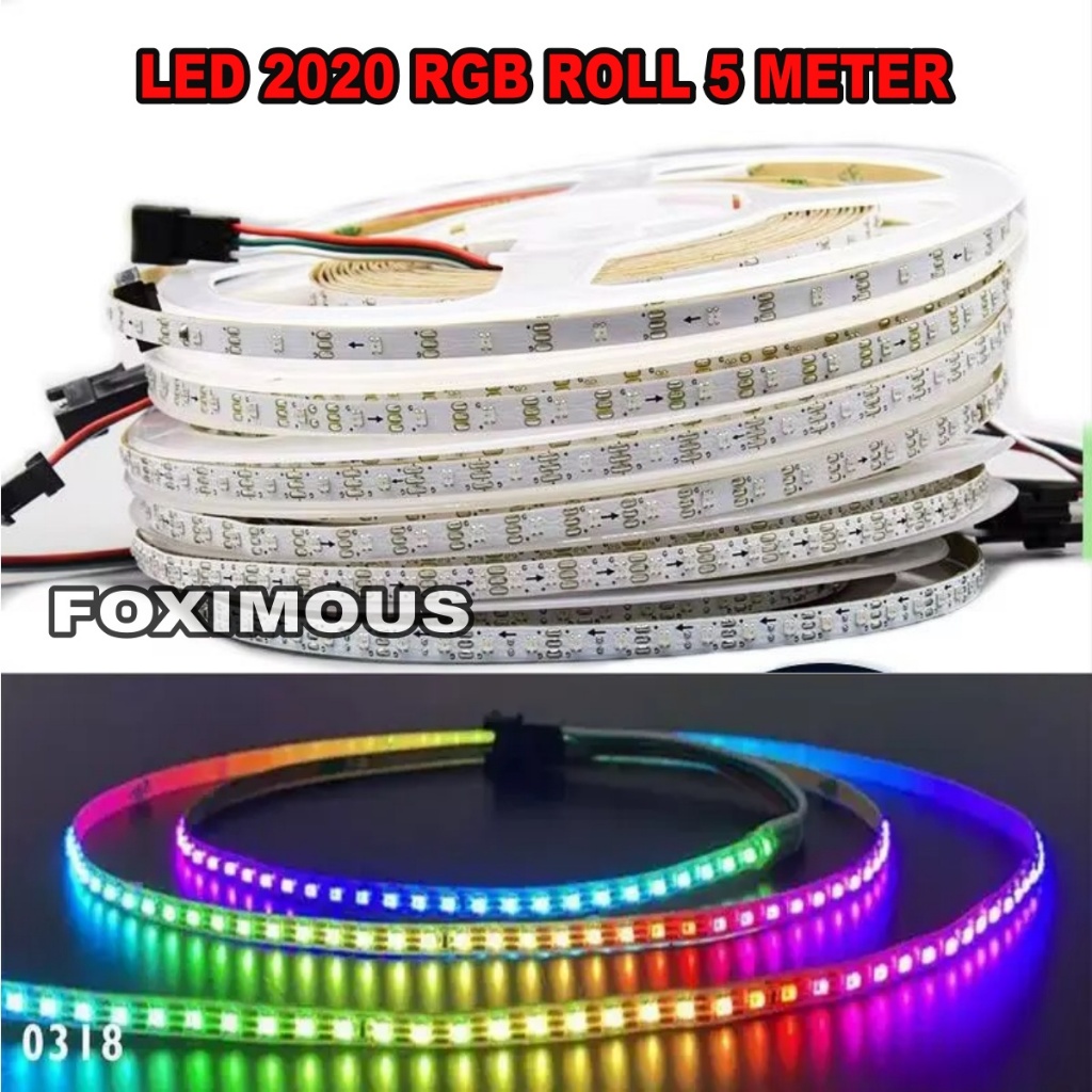 Jual SMARTLED ROLL 5 METER WS2812B 5V 2020 800 LED 1000 LED 2020 Matrix ...