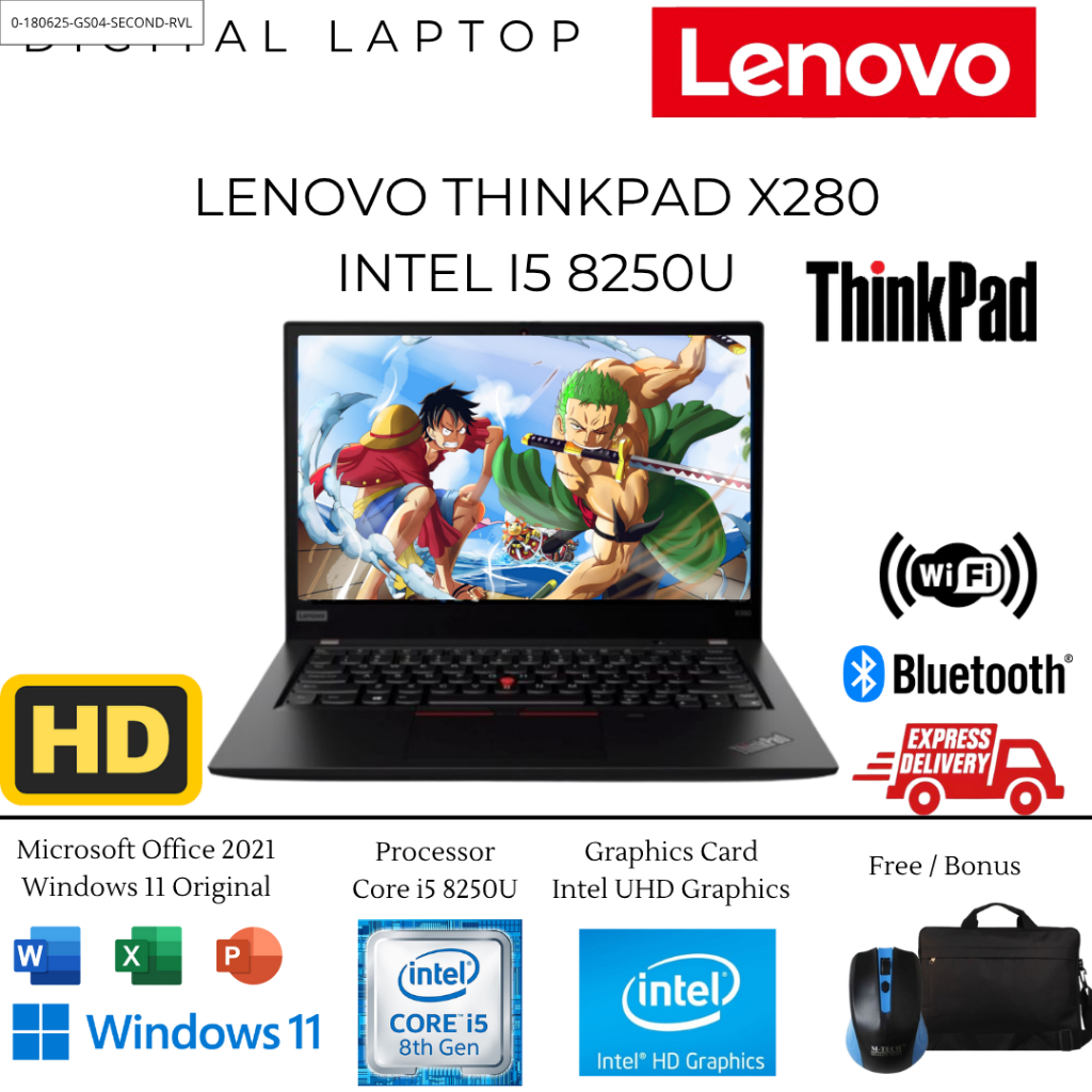 Jual Laptop Lenovo Thinkpad X280 Intel Core i5 RAM 8GB SSD 256GB Intel ...