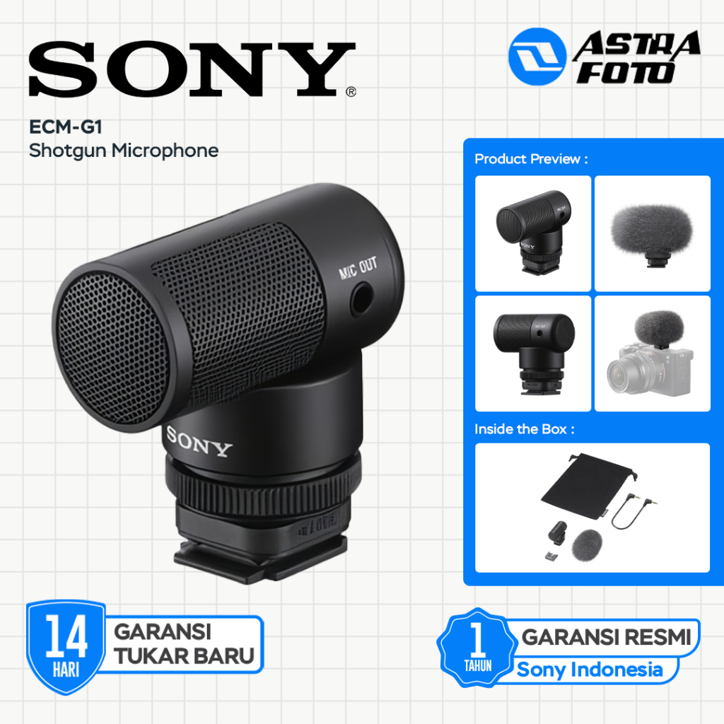 Jual Sony ECM-G1 Shotgun Microphone Sony ECM G 1 Mic ORIGINAL | Shopee ...