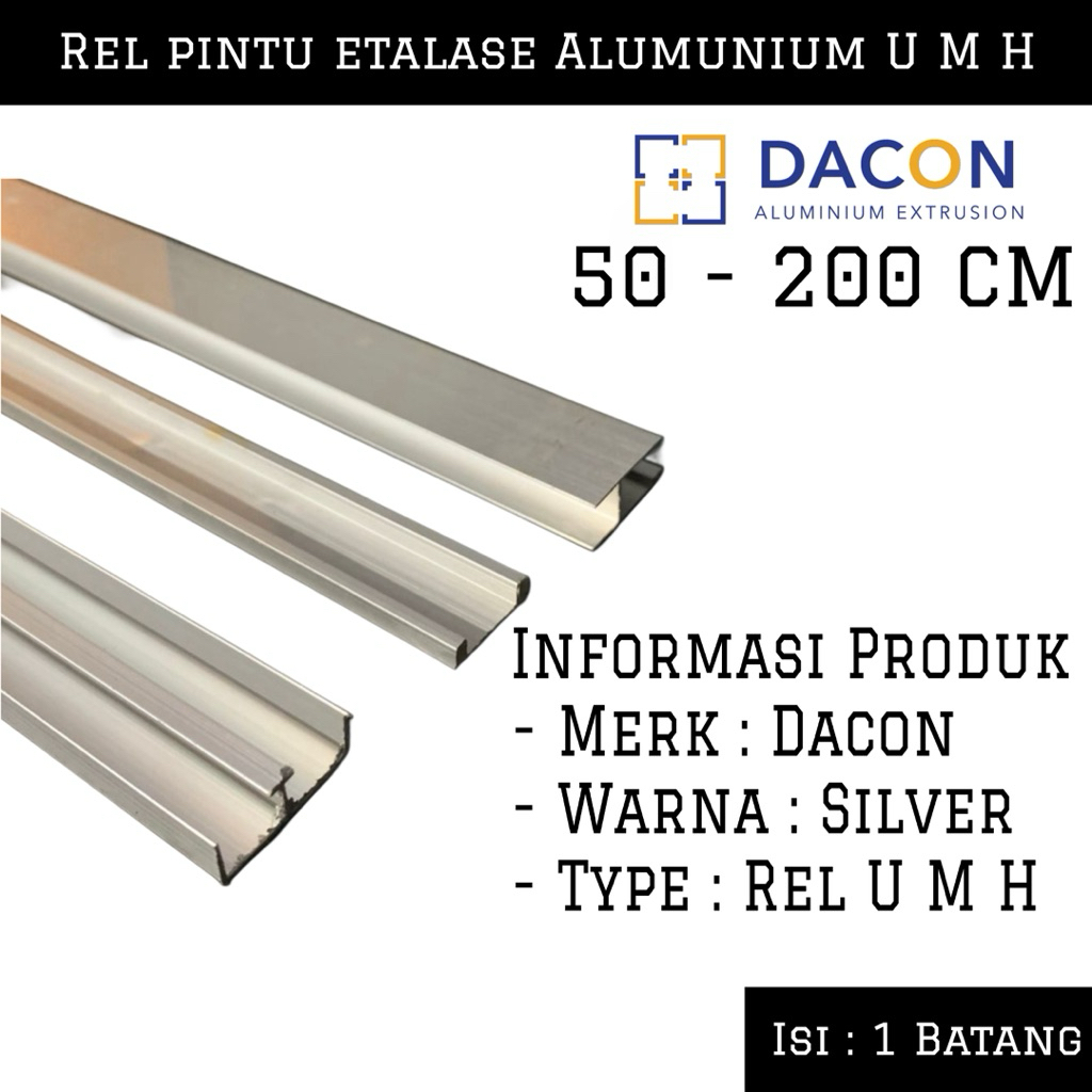 Jual Rell Aluminium Etalase Showcase UMH Panjang 50 - 200 CM Warna ...