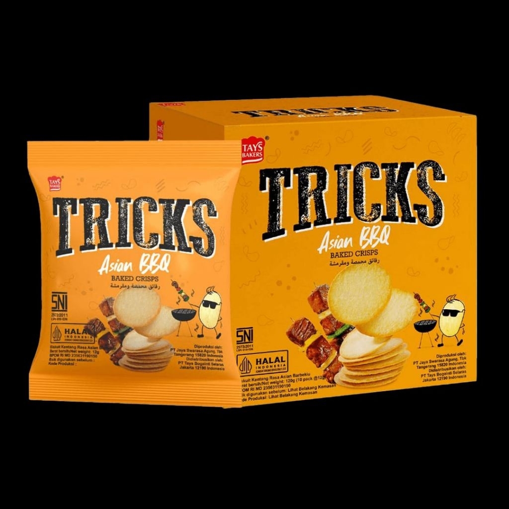 Jual TRICKS BISKUIT KENTANG RASA BBQ 120GR ISI 10 PCS | Shopee Indonesia