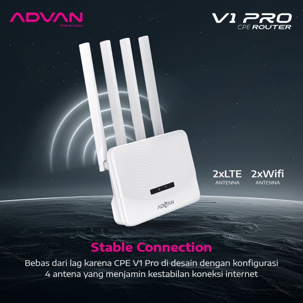 Jual Router WiFi 4G LTE Advan V1 Pro CPE Unlock Semua Operator 300Mbps ...