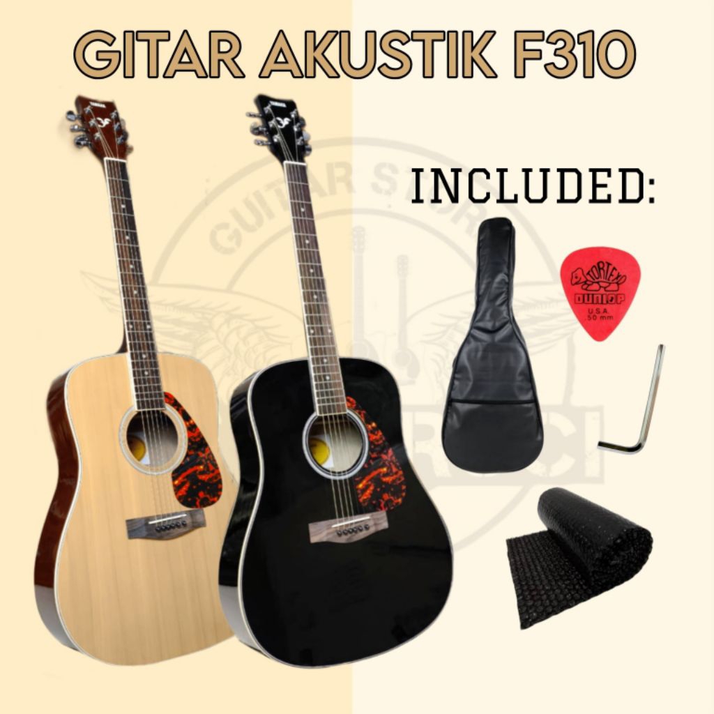 Jual Gitar JUMBO F31O Akustik dan Elektrik | Gitar JUMBO F310 Bonus Tas ...