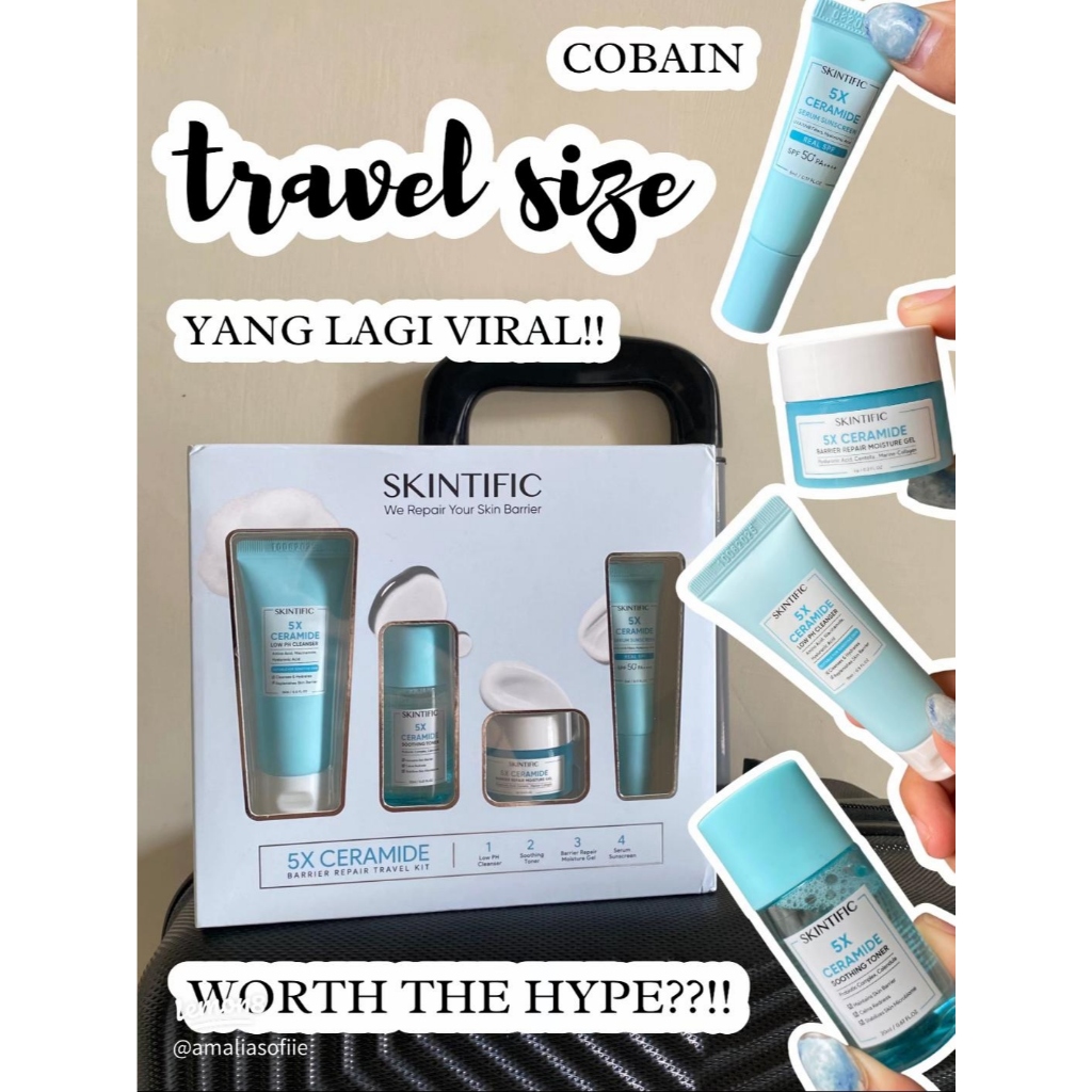 Jual SKINTIFIC Travel Kit 5X Ceramide Barrier Repair Kit Travel Kit ...