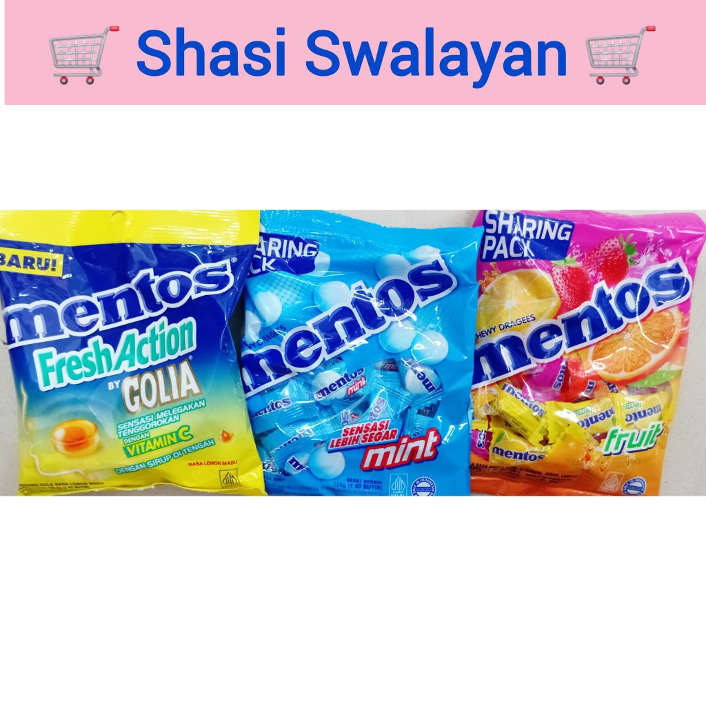 Jual MENTOS Permen 1 bungkus - MINT/ FRUIT/ GOLIA | Shopee Indonesia