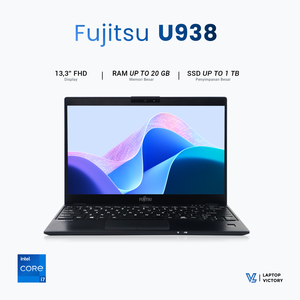 Jual Laptop Fujitsu U938 i7 Gen 8 | Ultrabook Ringan Murah Bergaransi ...