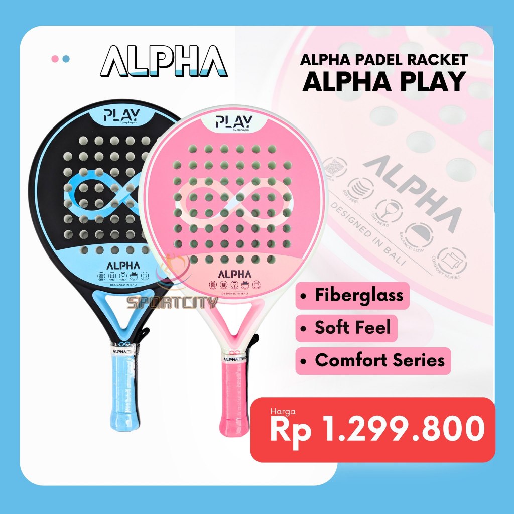 Jual Alpha Padel Racket Active Series ALPHA PLAY Original / Raket Padel ...