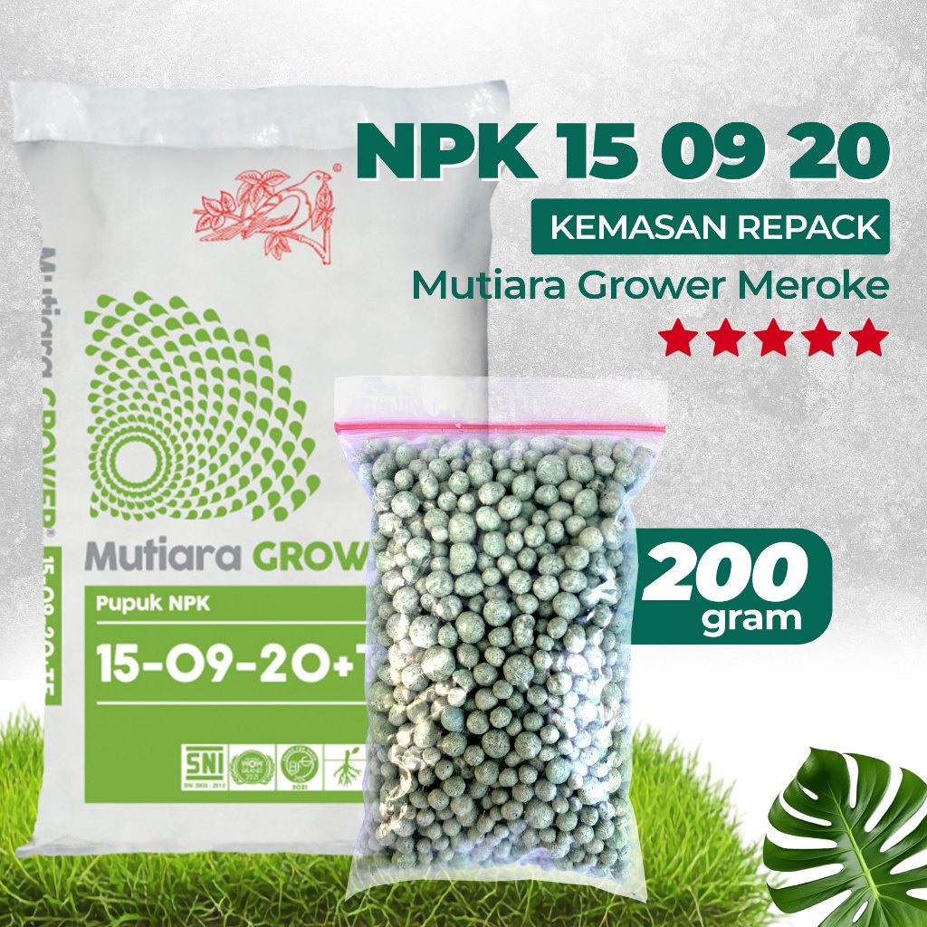 Jual CUCI GUDANG Pupuk NPK Grower 200gram 15-09-20 TE Repack Meroke ...