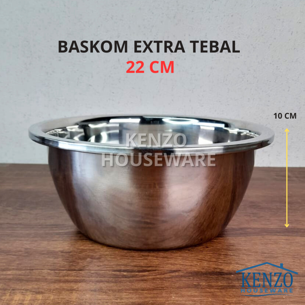 Jual Baskom Stainless 22 26 28 30 36 CM Baskom KOREA KOMODO Baskom ...