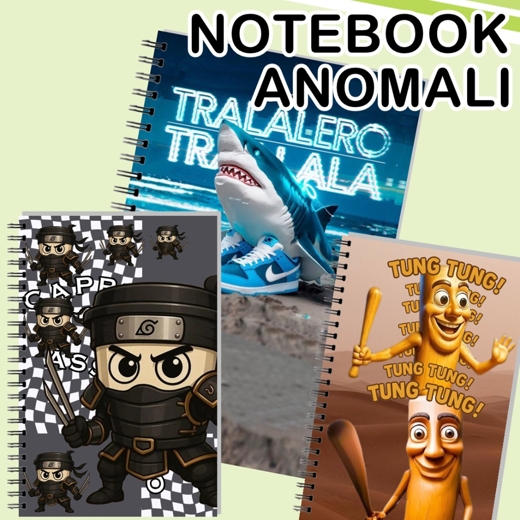 Jual Notebook Anomali Italian Brainrot Karakter Viral Buku Spiral ...