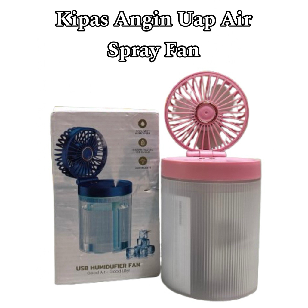 Jual Kipas Angin Uap Air Murah Mini Humidifier Fan/Spray Fan | Shopee ...