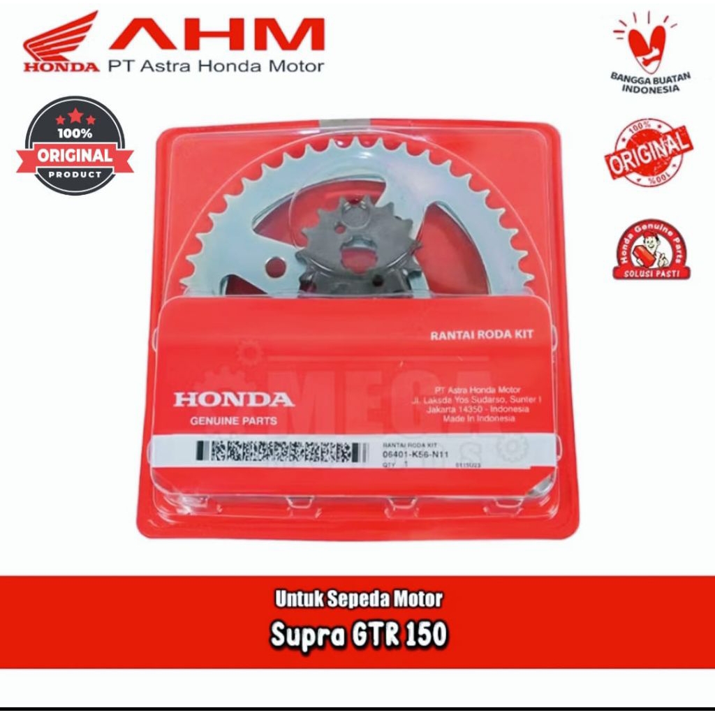 Jual GEAR SET PLUS RANTE K56 ORIGINAL HONDA SUPRA GTR 150, SONIC 150R ...