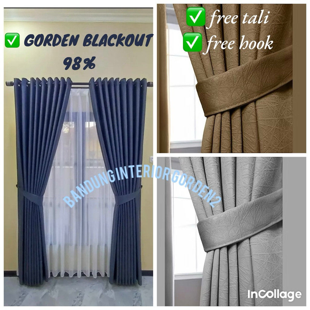 Jual Gorden Jendela Blackout Polos Tebal Premium Import Aesthetic ...