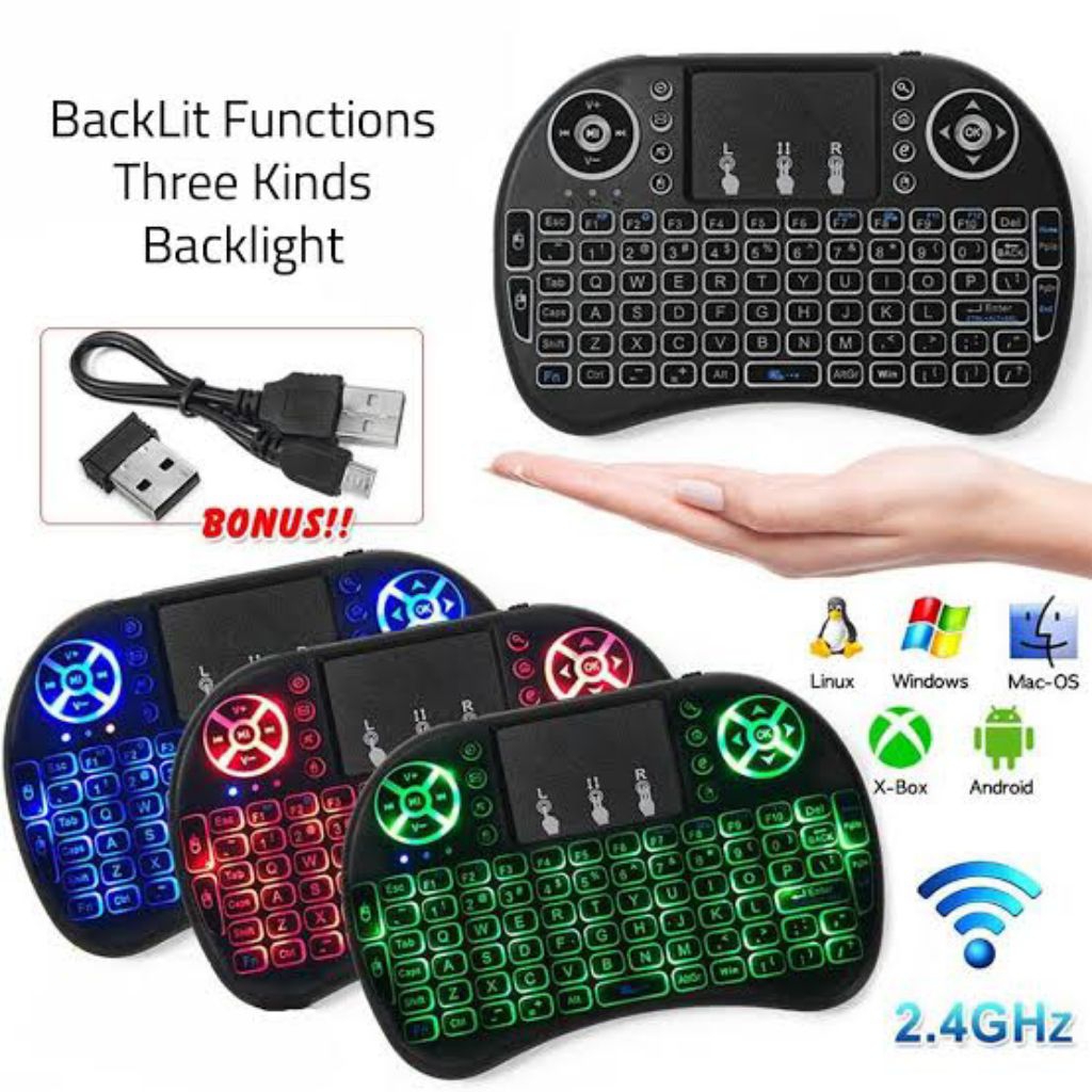 Jual TAFFWARE I8 MINI KEYBOARD WIRELESS BLUETOOTH PORTABLE FOR PC, TAB ...