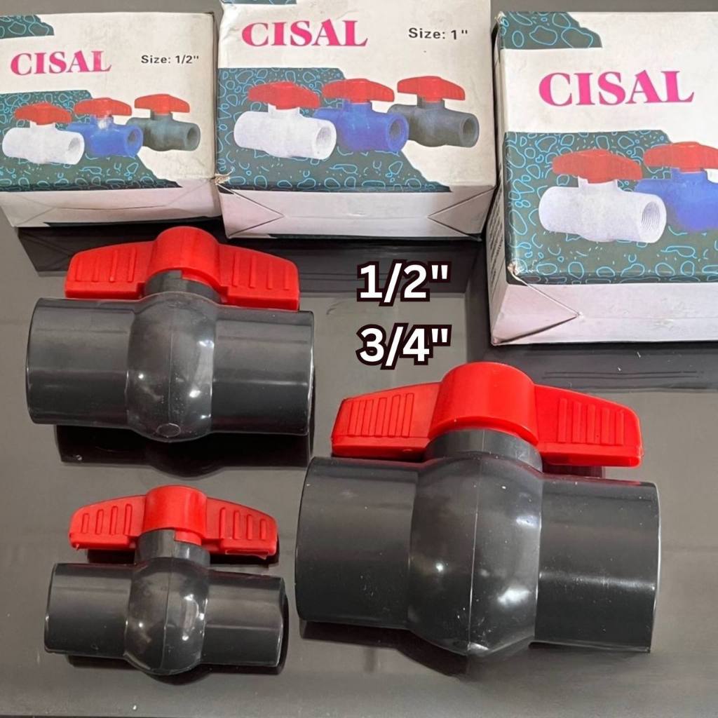 Jual Stop kran / keran CISAL PVC POLOS 1/2 , 3/4 inch / Ballvalve ...