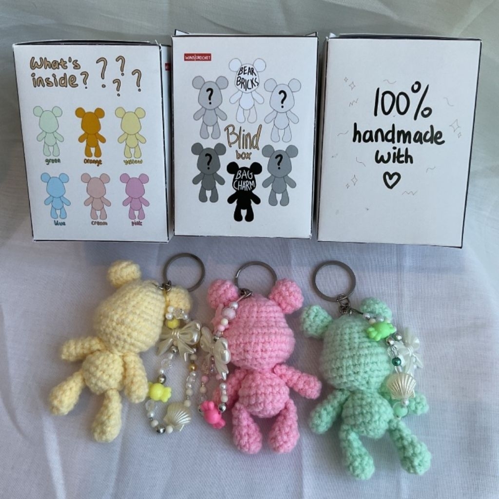 Jual Blind Box Murah Rajut Crochet Amigurumi Merajut Beruang Bear ...