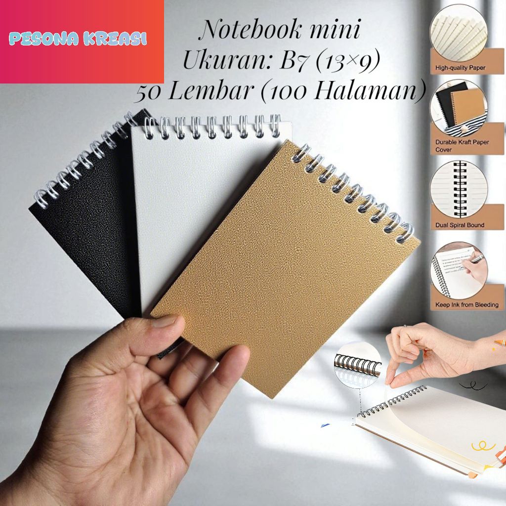 Jual Premium Buku Saku Catatan Mini Isi 100 Halaman 50 Lembar Ukuran B7 ...