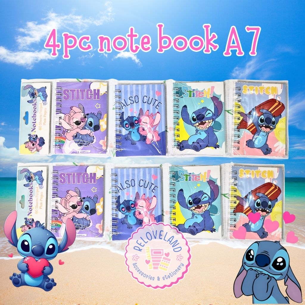 Jual 4pc note book stitch size A7 | note book stitch | buku catatan ...