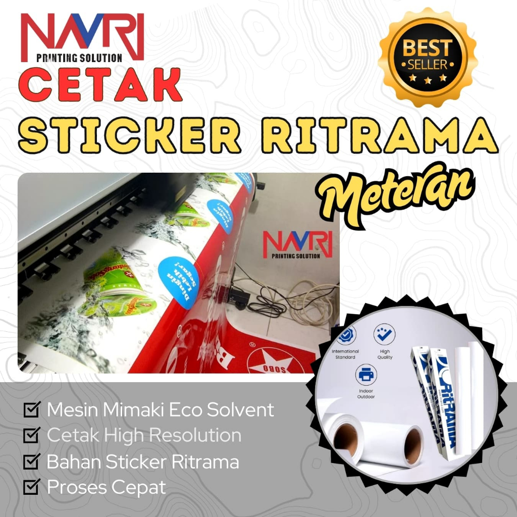 Jual Cetak/Print Sticker Ritrama Meteran | Shopee Indonesia