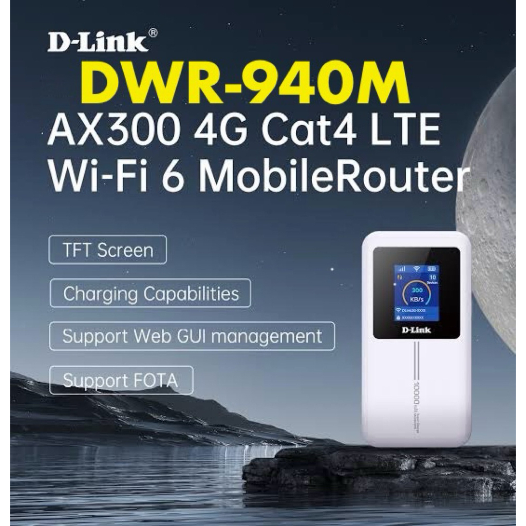 Jual D-Link DWR-940M 4G Cat4 Wi-Fi 6 Mobile Hotspot | Shopee Indonesia