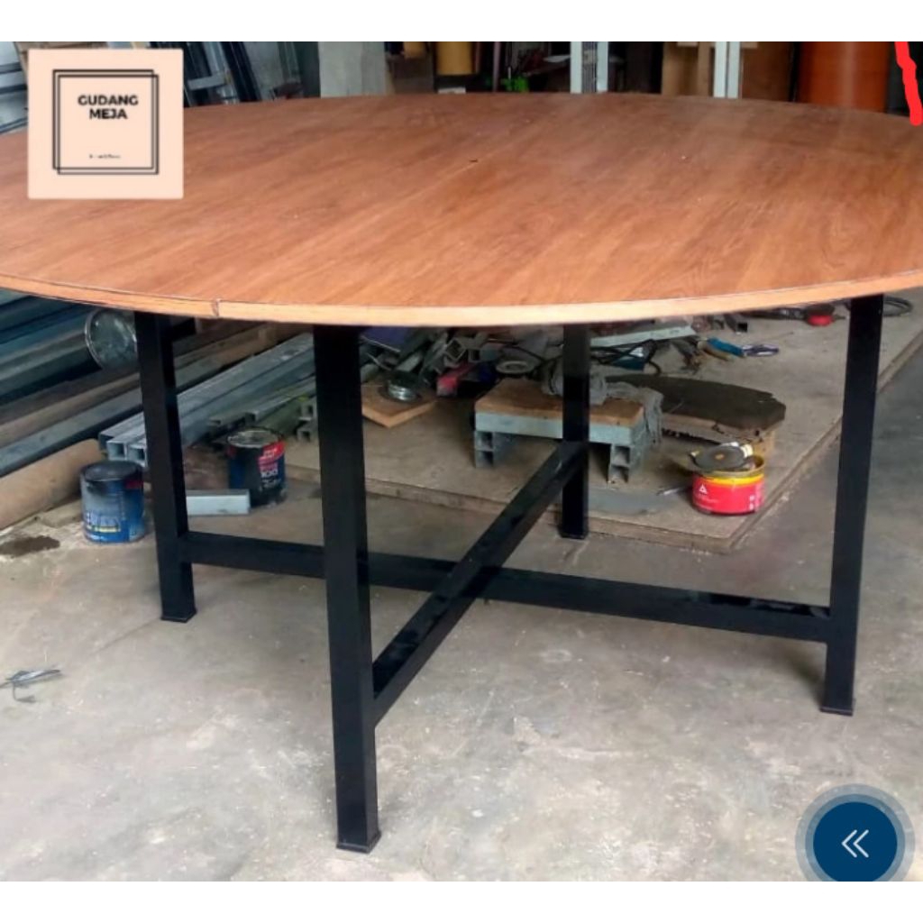Jual Meja D180*T75 Meja Bulat IBM kaki silang standar hotel ballroom ...
