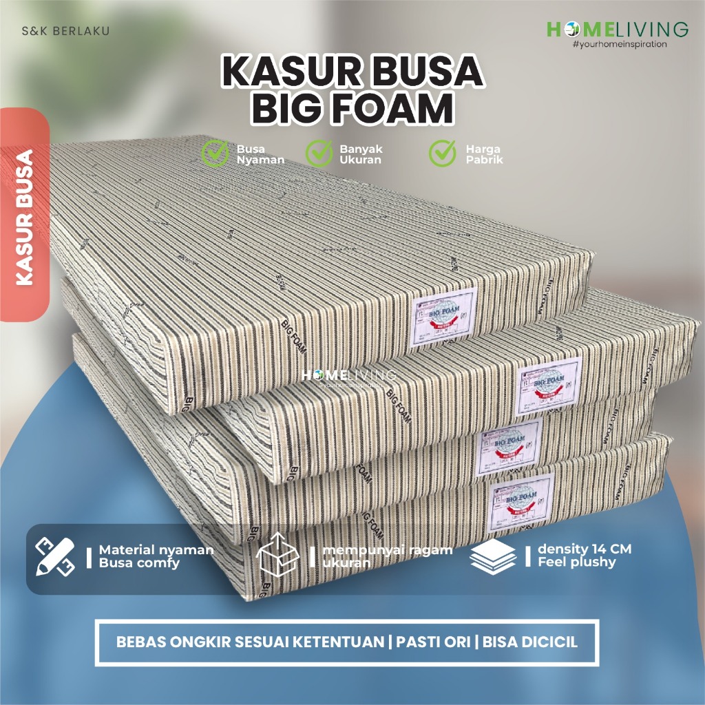 Jual HOMELIVING - KASUR BUSA BIGFOAM - KASUR BUSA - KASUR ANAK KOST ...