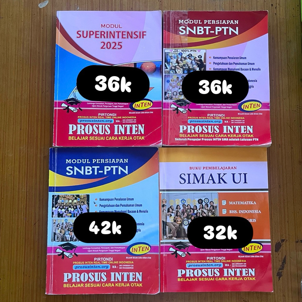 Jual Second Hand Buku/Modul INTEN SNBT dan Modul Pelajaran/Materi 2024/ ...