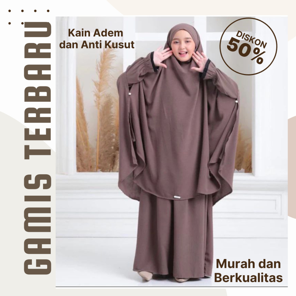 Jual gamis anak perempuan terbaru umur 1-11 tahun bahan cringkle ...