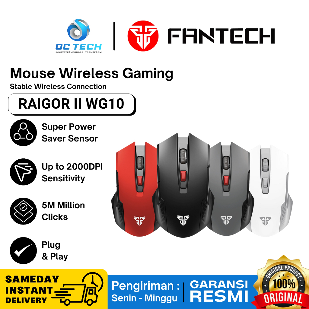 Jual Fantech WG10 RAIGOR II Wireless Mouse Gaming Mouse Gaming Murah ...