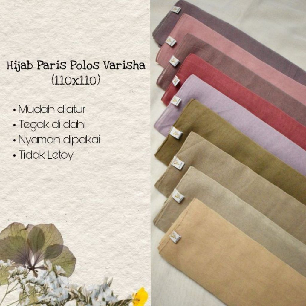 Jual Hijab Paris Jadul Varisha Neci 2 Sisi | 110x110 | Adem Tidak Licin ...