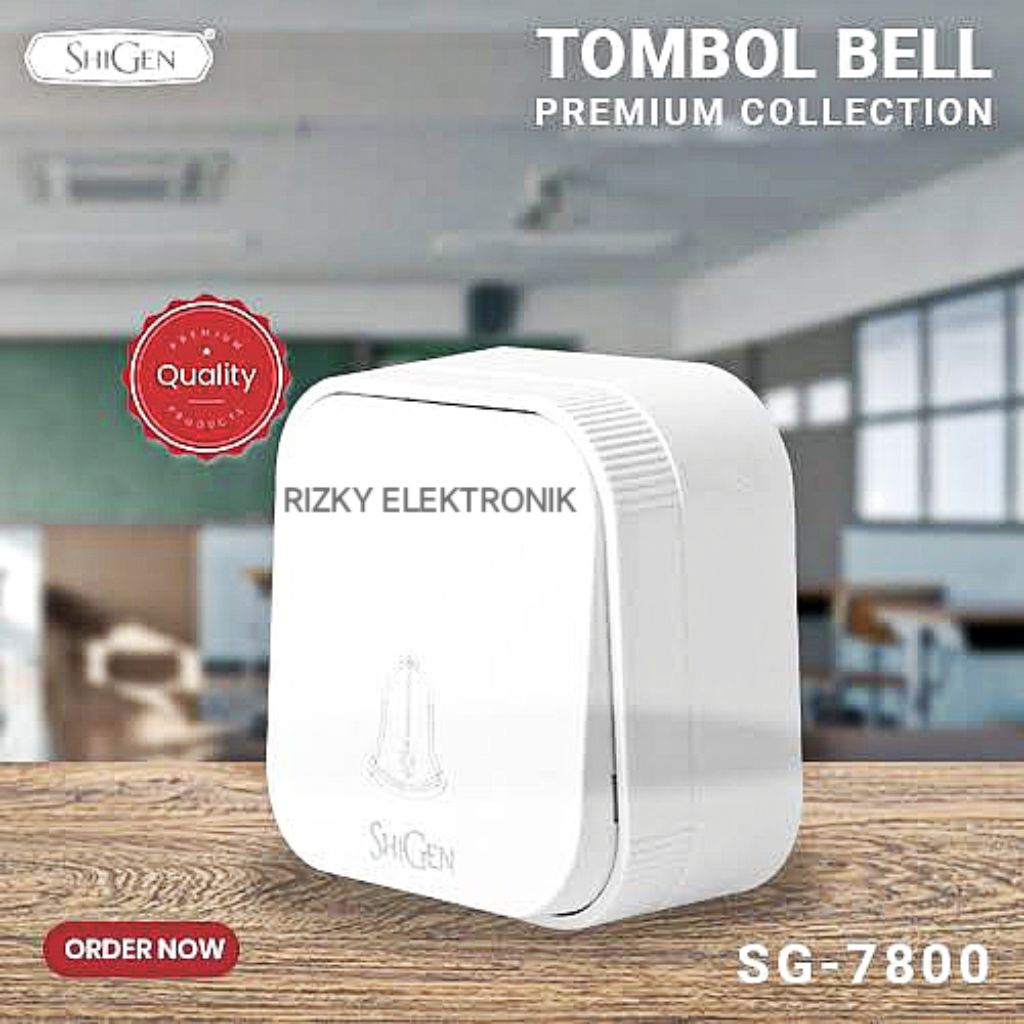 Jual Knop Bel Putih Tembok Dinding OB Saklar Tempel SHIGEN SG-7800 ...
