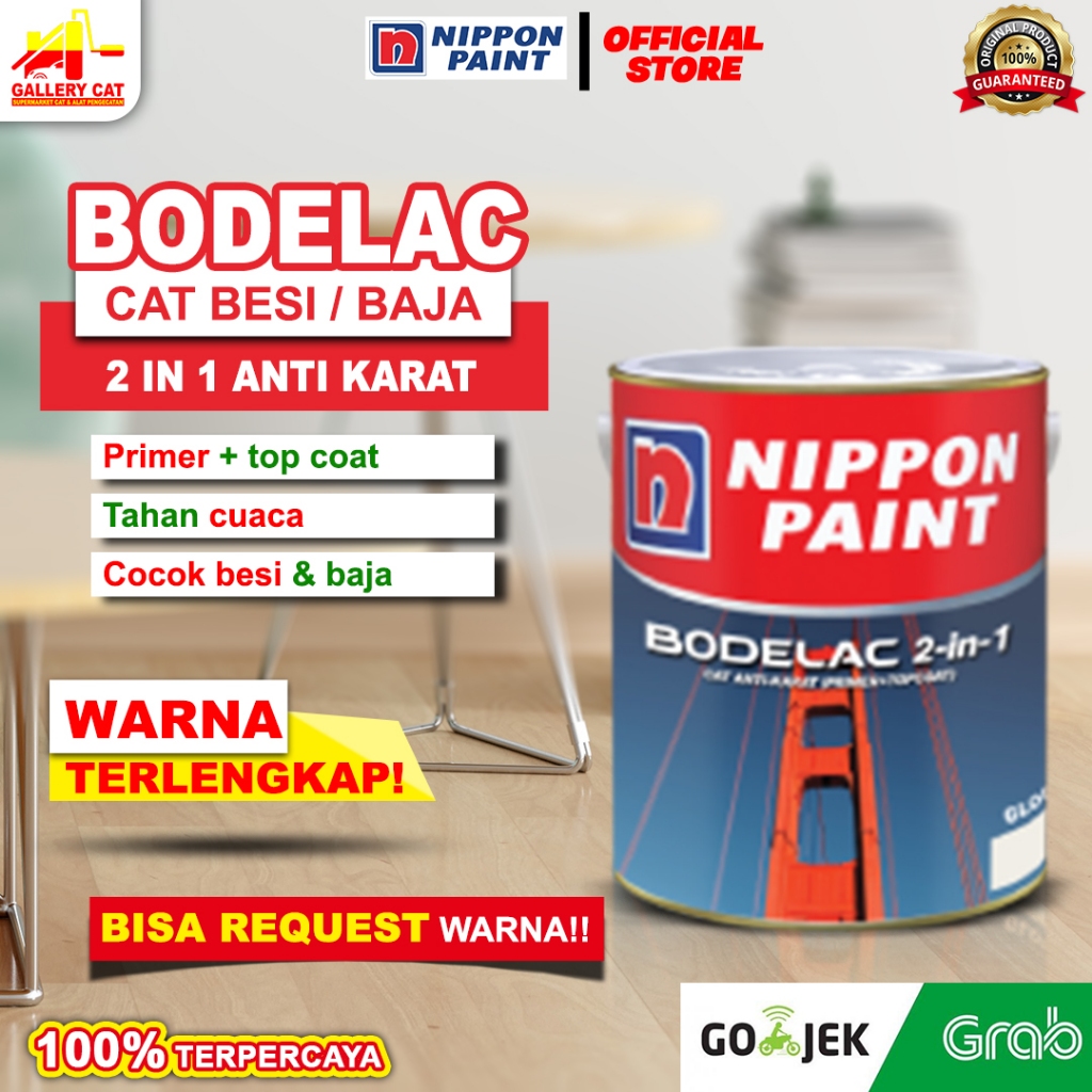 Jual NIPPON PAINT BODELAC 2IN1 CAT KAYU & BESI 16KG – WARNA MIXING ...